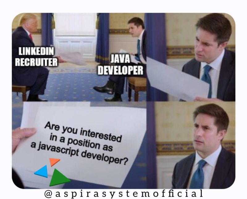 Java Developer's dilemma with LinkedIn recruiter | AspiraSys posted on ... Java Developer's dilemma with LinkedIn recruiter | AspiraSys posted on ...