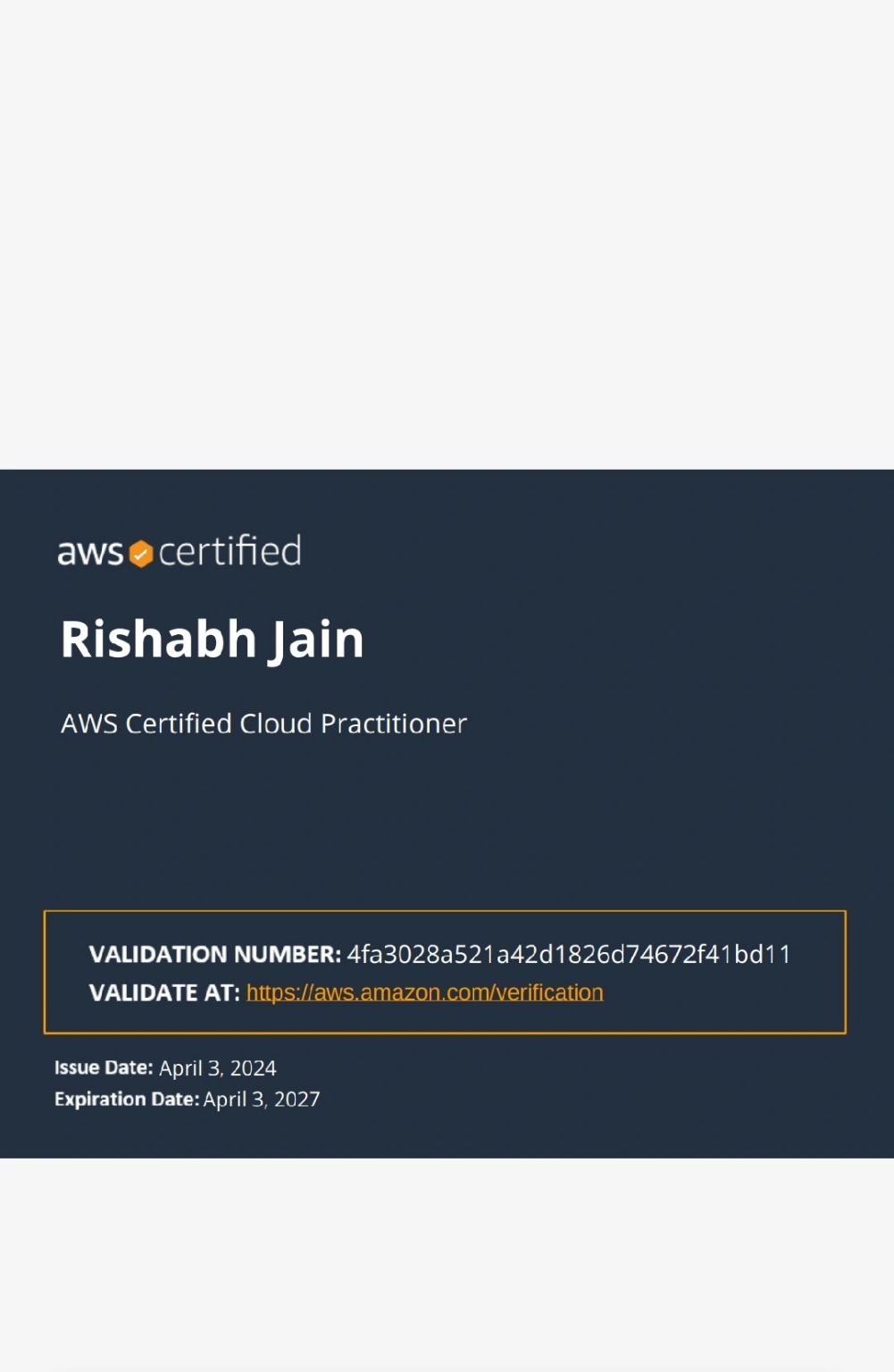 Rishabh Jain on LinkedIn: #aws #cloudpractitioner #certification # ... Rishabh Jain on LinkedIn: #aws #cloudpractitioner #certification # ...