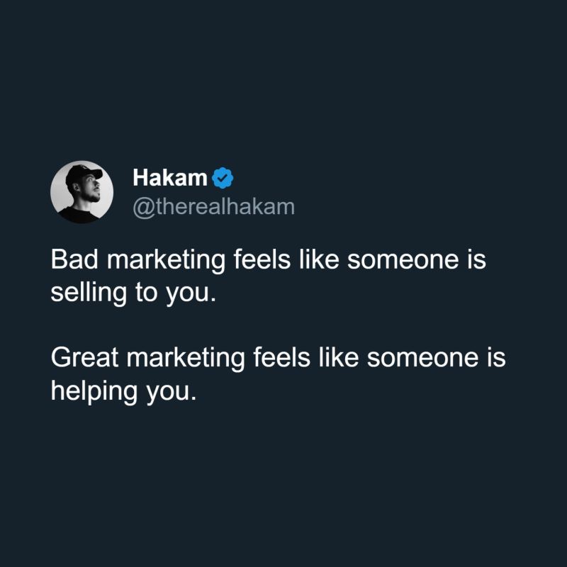 Janky Patel on LinkedIn: Bad marketing feels like someone is selling to ... Janky Patel on LinkedIn: Bad marketing feels like someone is selling to ...