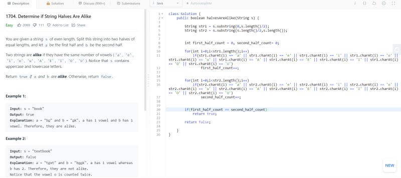 How to solve string halves at #leetcode | MAROOF MD posted on the topic ... How to solve string halves at #leetcode | MAROOF MD posted on the topic ...