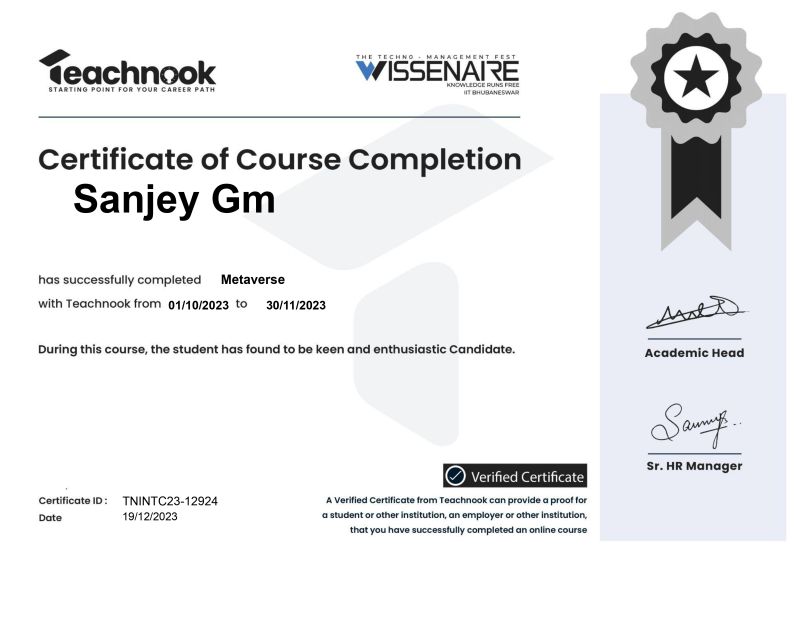 #internship #teachnook | Sanjey GM #internship #teachnook | Sanjey GM