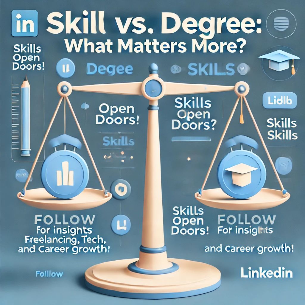 #careergrowth #skillsoverdegree #freelancing #techskills # ... #careergrowth #skillsoverdegree #freelancing #techskills # ...