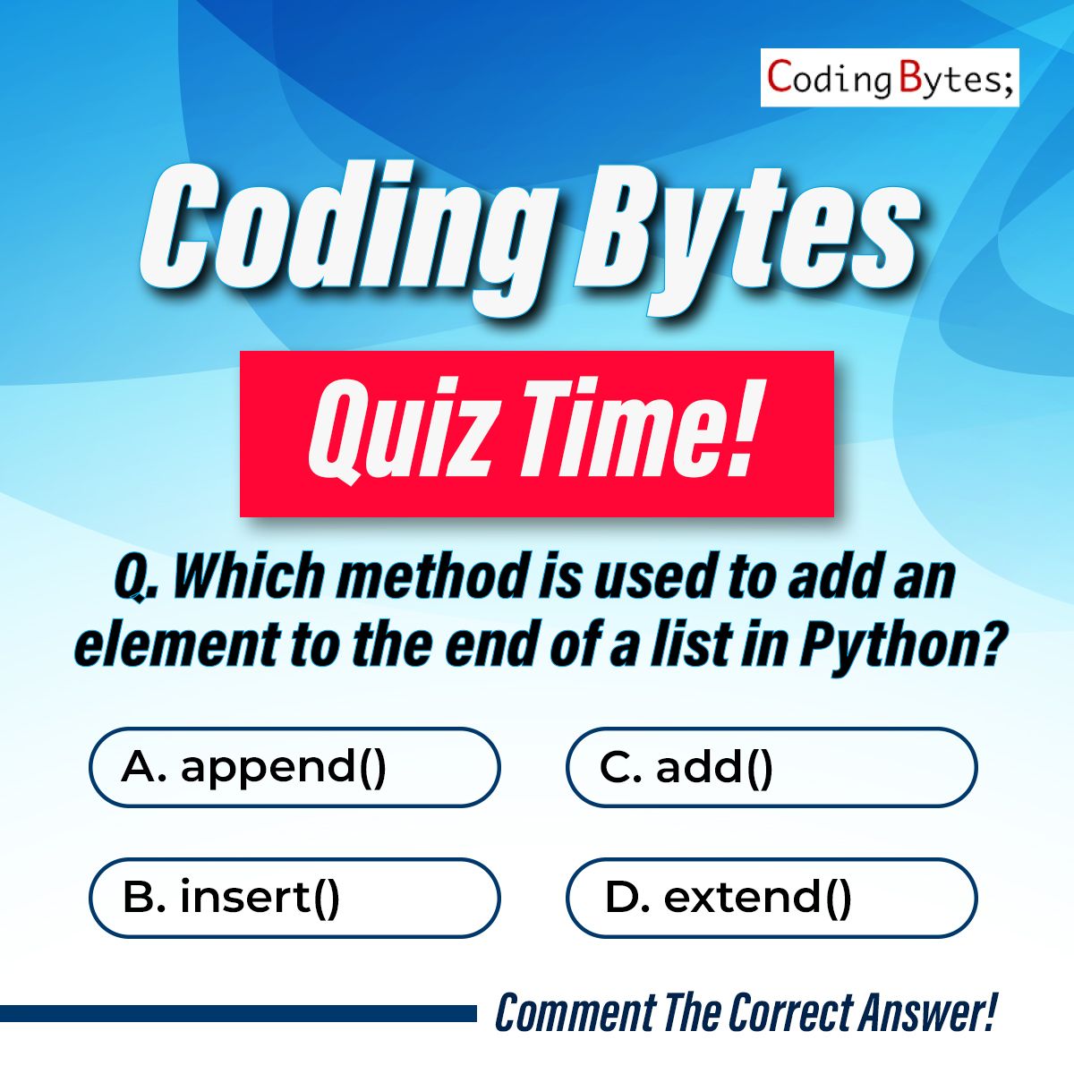 Coding Bytes on LinkedIn: Coding Bytes Quiz! Comment the Correct option ... Coding Bytes on LinkedIn: Coding Bytes Quiz! Comment the Correct option ...
