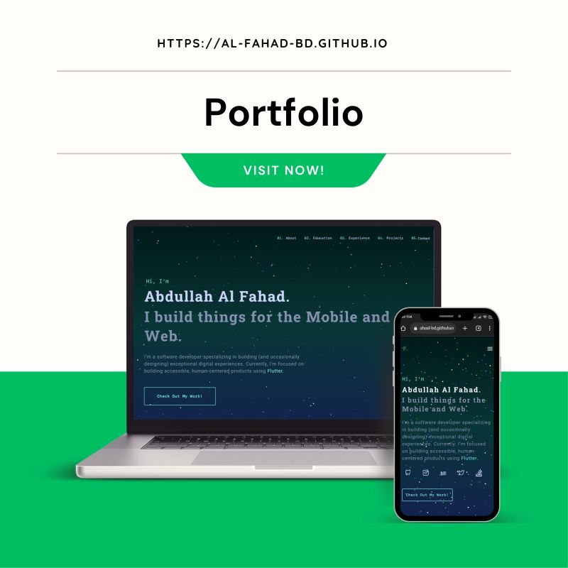 Md. Abdullah Al Fahad on LinkedIn: #portfolio #flutter #fluttercommunity Md. Abdullah Al Fahad on LinkedIn: #portfolio #flutter #fluttercommunity