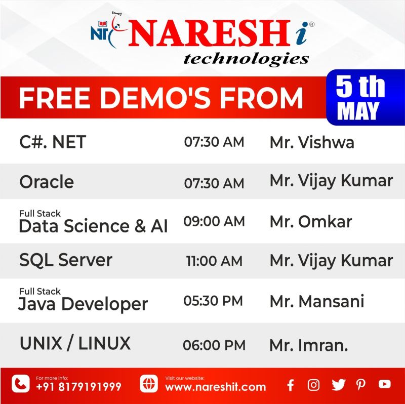 Naresh i Technologies on LinkedIn: #net Naresh i Technologies on LinkedIn: #net