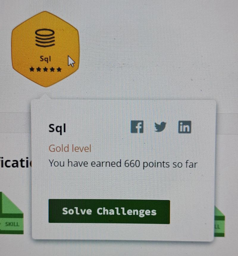 Sakshi Pathak on LinkedIn: Got 5 star in HackerRank in SQL. https ... Sakshi Pathak on LinkedIn: Got 5 star in HackerRank in SQL. https ...