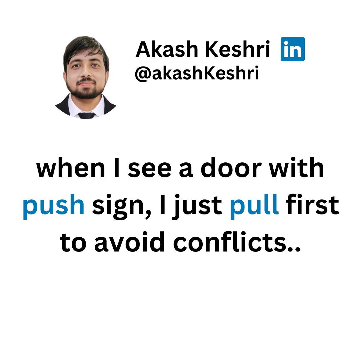 Akash Keshri on LinkedIn: #git #motivation #humor #laugh #joke #thursday Akash Keshri on LinkedIn: #git #motivation #humor #laugh #joke #thursday