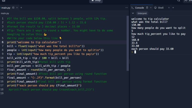 Learned python with Angela Yu | Simran Nikhath posted on the topic ... Learned python with Angela Yu | Simran Nikhath posted on the topic ...
