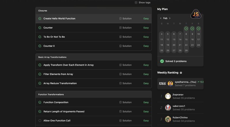 Syed Hammad on LinkedIn: #leetcode #javascript #explore #codingchallenge Syed Hammad on LinkedIn: #leetcode #javascript #explore #codingchallenge