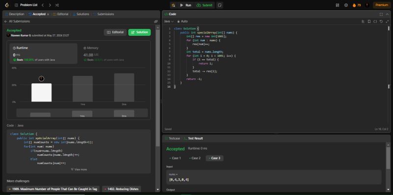 Leetcode problem of the day: Special Array with X Elements | Naveen ... Leetcode problem of the day: Special Array with X Elements | Naveen ...