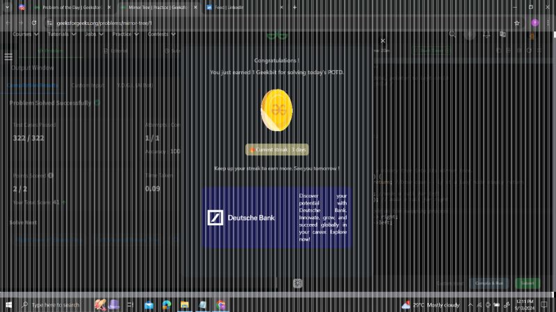 Pragati A. on LinkedIn: #geekstreak2024 #deutschebank #love #coding Pragati A. on LinkedIn: #geekstreak2024 #deutschebank #love #coding