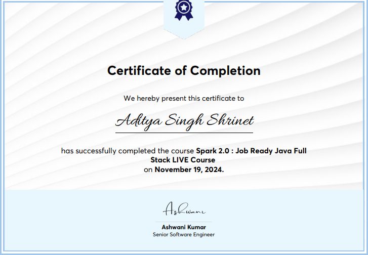 Aditya Kumar Singh on LinkedIn: #javafullstack #springboot # ... Aditya Kumar Singh on LinkedIn: #javafullstack #springboot # ...