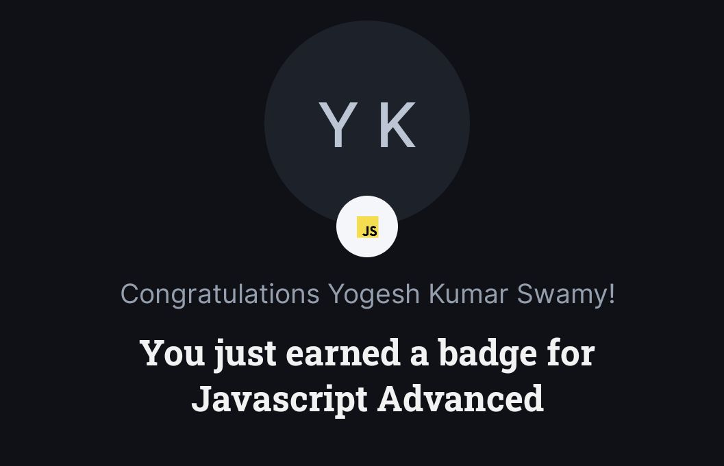 Yogesh Kumar Swamy on LinkedIn: #javascript #advance #codingjourney Yogesh Kumar Swamy on LinkedIn: #javascript #advance #codingjourney
