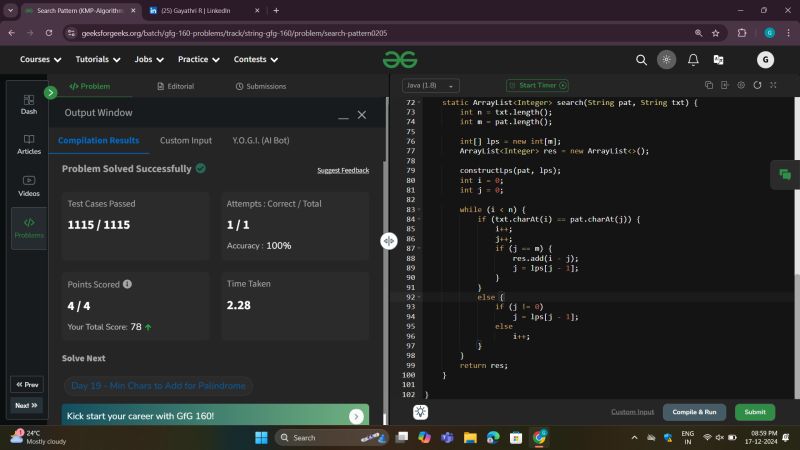 Gayathri R on LinkedIn: #gfg160 #geekstreak2024 #dsachallenge # ... Gayathri R on LinkedIn: #gfg160 #geekstreak2024 #dsachallenge # ...