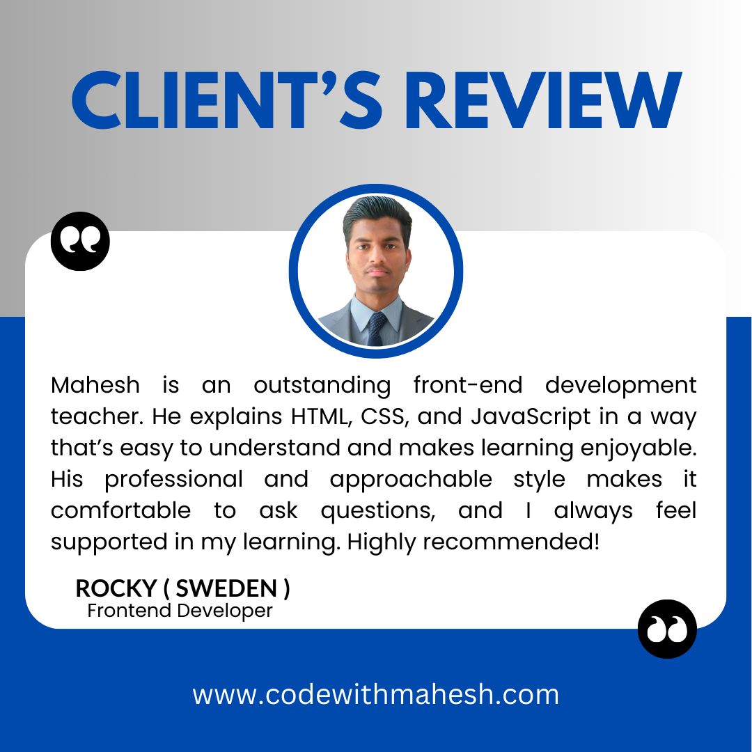 Mahesh Ghongade on LinkedIn: #clientreview #webdevelopment # ... Mahesh Ghongade on LinkedIn: #clientreview #webdevelopment # ...