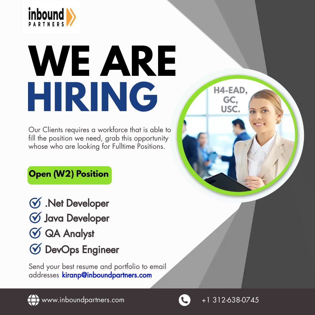 kiran p on LinkedIn: #job #w2 #java #qaanalyst #dotnetdeveloper # ... kiran p on LinkedIn: #job #w2 #java #qaanalyst #dotnetdeveloper # ...