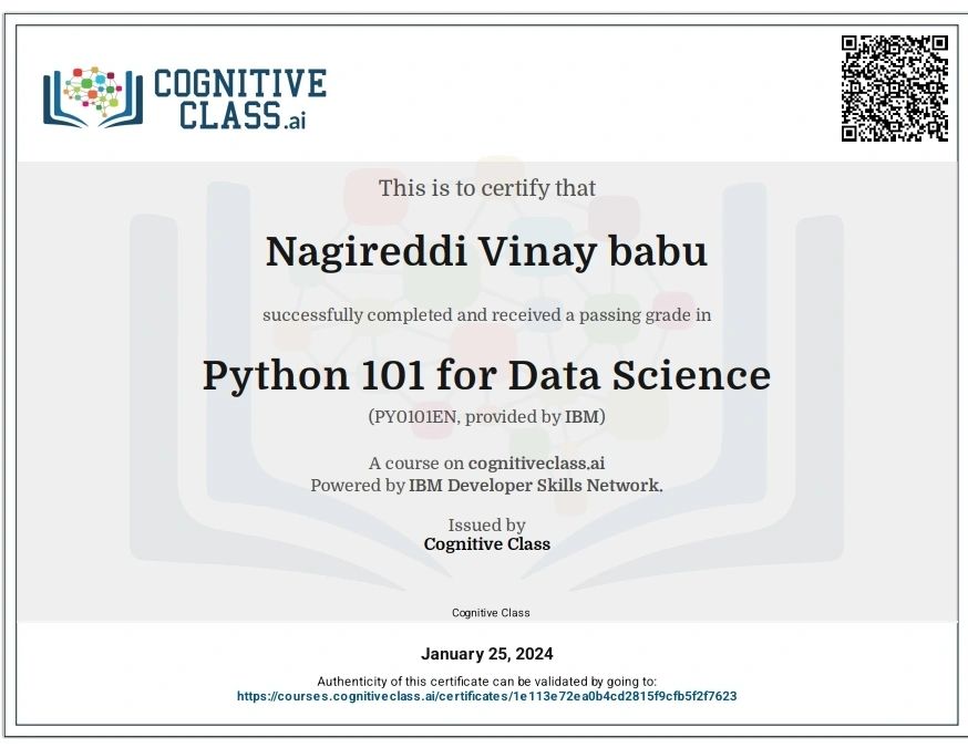 Vinay Nagireddi on LinkedIn: #python #datascience #ibm #cognitiveclass ... Vinay Nagireddi on LinkedIn: #python #datascience #ibm #cognitiveclass ...
