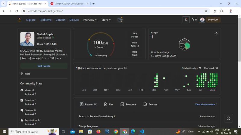 Vishal Gupta on LinkedIn: #leetcode #dsa #datastructureandalgorithm # ... Vishal Gupta on LinkedIn: #leetcode #dsa #datastructureandalgorithm # ...