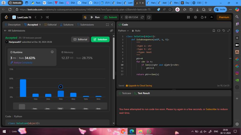 #100daysofcode #day45 #leetcode #codingjourney #consistencychallenge ... #100daysofcode #day45 #leetcode #codingjourney #consistencychallenge ...