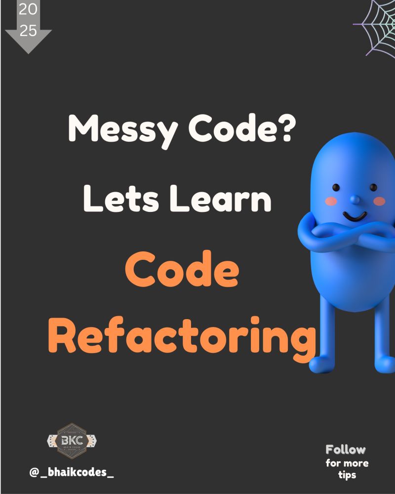 #bhaikcodes #coderefactoring #cleancode #programmingtips #learntocode ... #bhaikcodes #coderefactoring #cleancode #programmingtips #learntocode ...