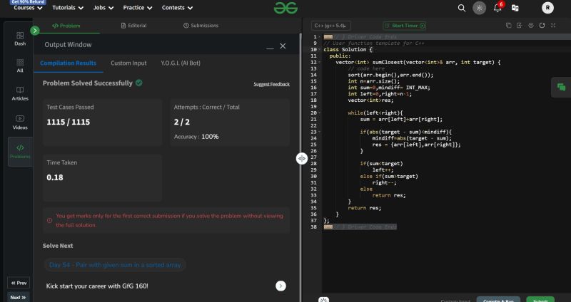 Rohit Singh on LinkedIn: #codingchallenge #dsa #gfg160 #geekstreak2024 Rohit Singh on LinkedIn: #codingchallenge #dsa #gfg160 #geekstreak2024