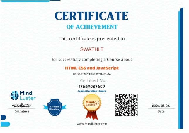 #html #css #javascript #webdevelopment #mindluster | Swathi . T #html #css #javascript #webdevelopment #mindluster | Swathi . T