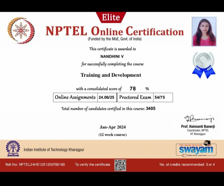 Nandhini v on LinkedIn: #nptel #iitmadras Nandhini v on LinkedIn: #nptel #iitmadras