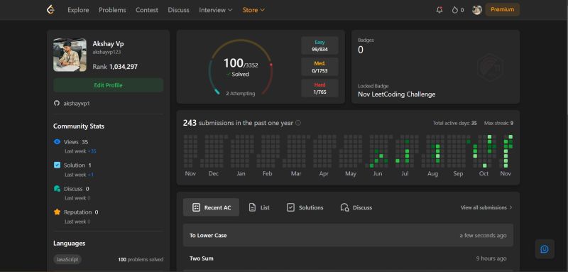 Akshay Vp on LinkedIn: #leetcode #atomichabits #milestone # ... Akshay Vp on LinkedIn: #leetcode #atomichabits #milestone # ...