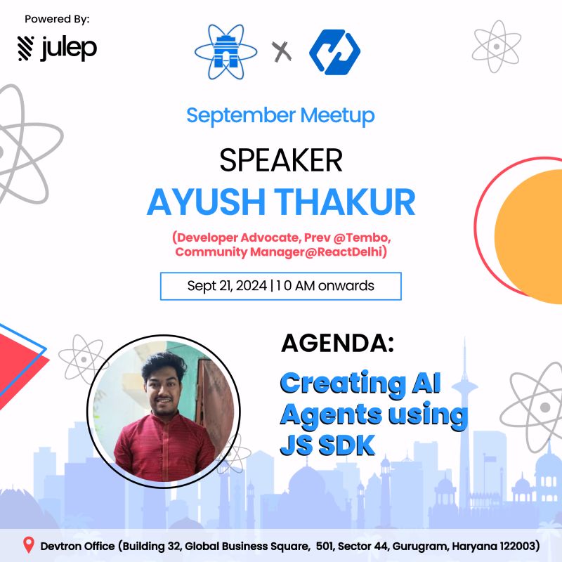 React Delhi on LinkedIn: #reactdelhi #julepai #devtron React Delhi on LinkedIn: #reactdelhi #julepai #devtron