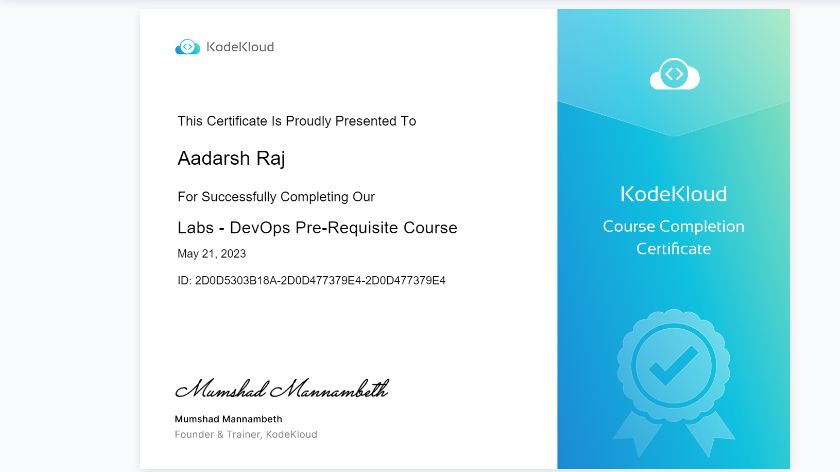 Aadarsh Raj on LinkedIn: I’m happy to share that I’ve obtained a new ... Aadarsh Raj on LinkedIn: I’m happy to share that I’ve obtained a new ...