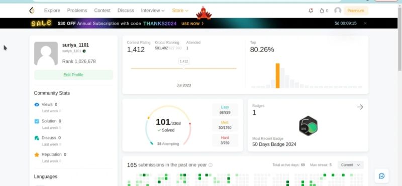 Suriya Prakash on LinkedIn: #leetcode #codingskills #continuouslearning Suriya Prakash on LinkedIn: #leetcode #codingskills #continuouslearning