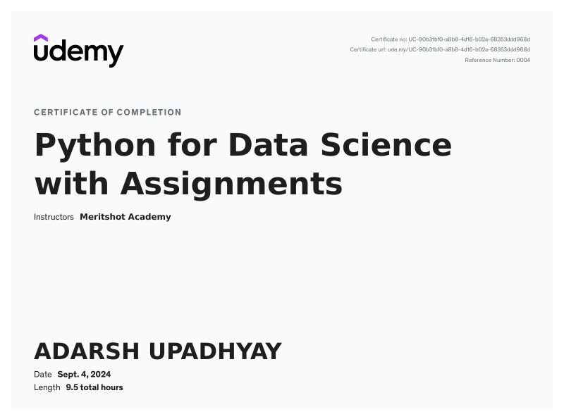 ADARSH UPADHYAY on LinkedIn: #datascience #python #udemy #dataanalysis ... ADARSH UPADHYAY on LinkedIn: #datascience #python #udemy #dataanalysis ...