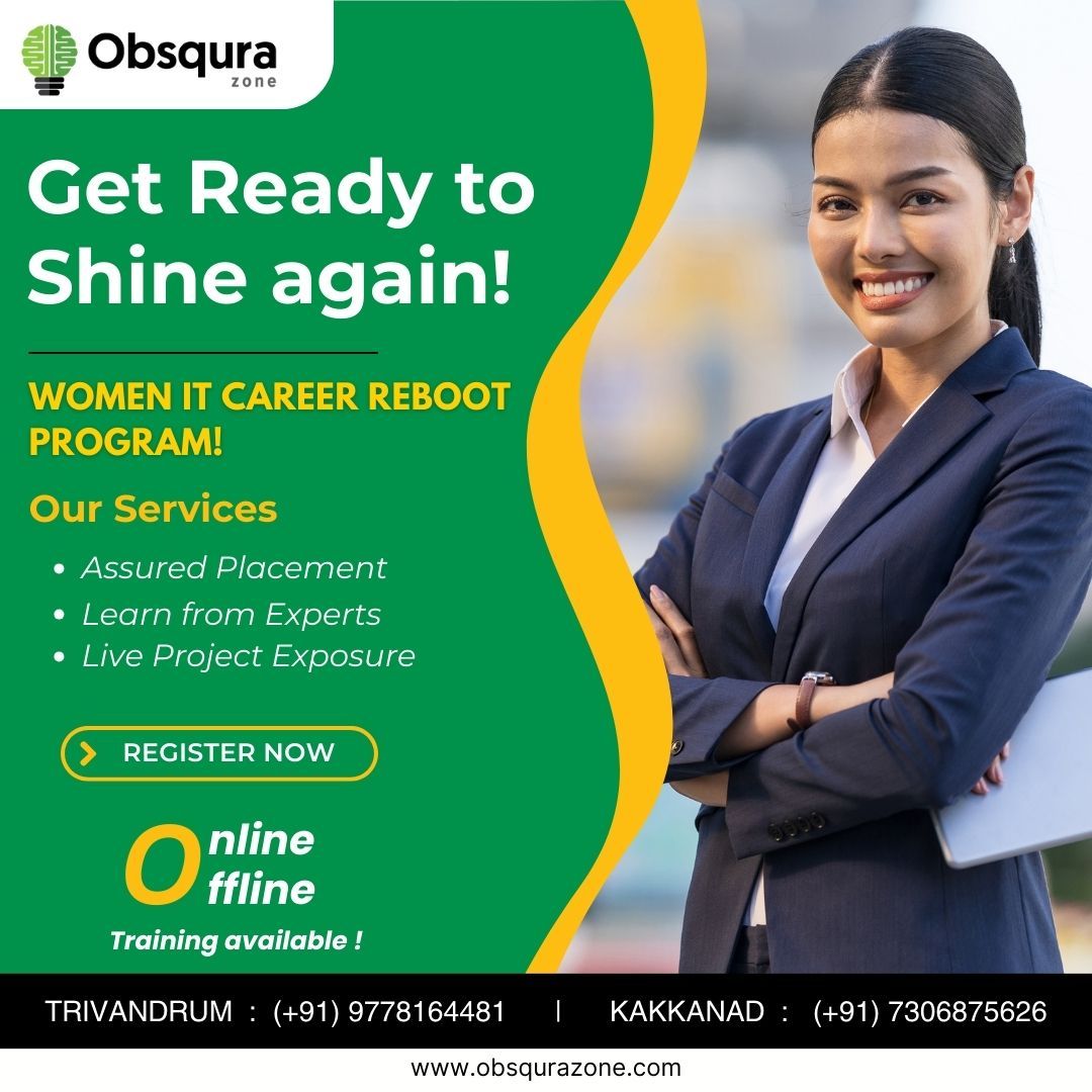 Obsqura Zone on LinkedIn: #womenitcareerrebootprogram #restartcareer # ... Obsqura Zone on LinkedIn: #womenitcareerrebootprogram #restartcareer # ...