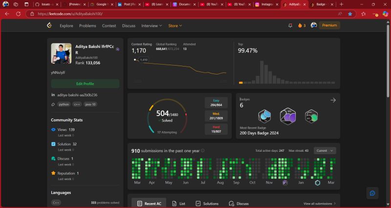 #leetcode #coding #dsa #problemsolving #consistency #striver | Aditya ... #leetcode #coding #dsa #problemsolving #consistency #striver | Aditya ...