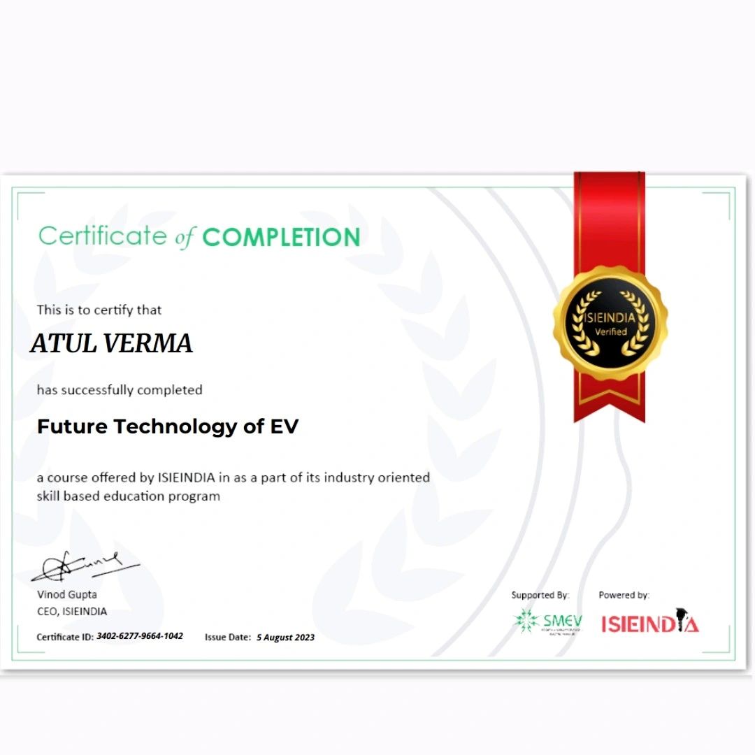 Atul Verma on LinkedIn: Completed a cirtification course on (FUTURE ... Atul Verma on LinkedIn: Completed a cirtification course on (FUTURE ...