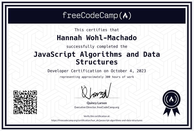 Finally finished working through the freeCodeCamp JavaScript Data ... Finally finished working through the freeCodeCamp JavaScript Data ...