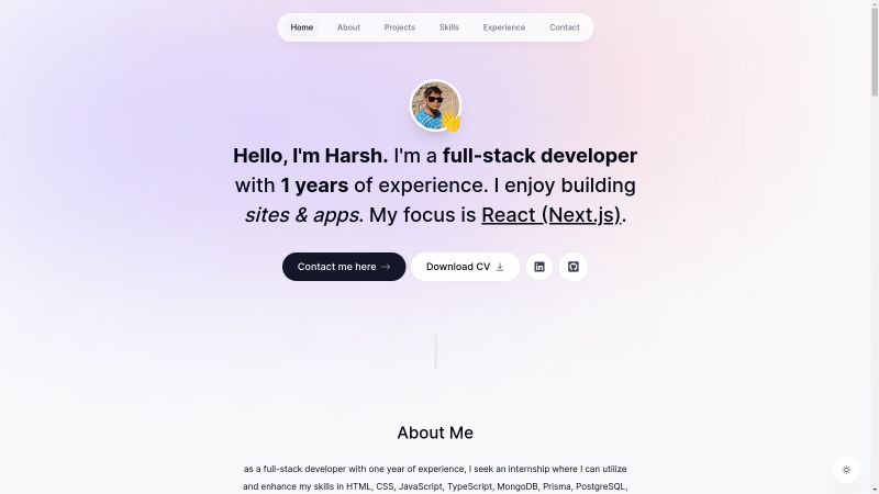 Harsh Bhange on LinkedIn: #nextjs #react #portfolio #webdevelopment Harsh Bhange on LinkedIn: #nextjs #react #portfolio #webdevelopment