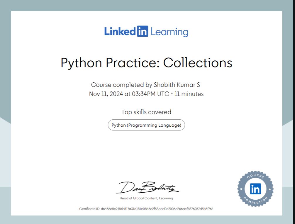 Shobith Kumar S on LinkedIn: #python #programming #coding # ... Shobith Kumar S on LinkedIn: #python #programming #coding # ...