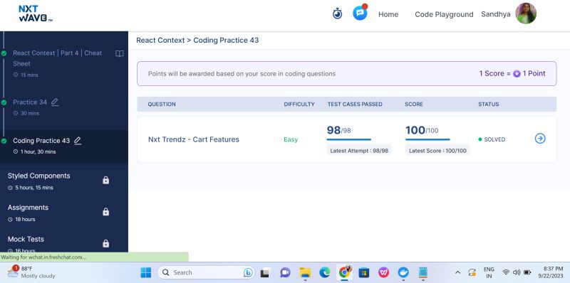 Sandhya Bukkapatnam on LinkedIn: #nxtwave #reactjs Sandhya Bukkapatnam on LinkedIn: #nxtwave #reactjs