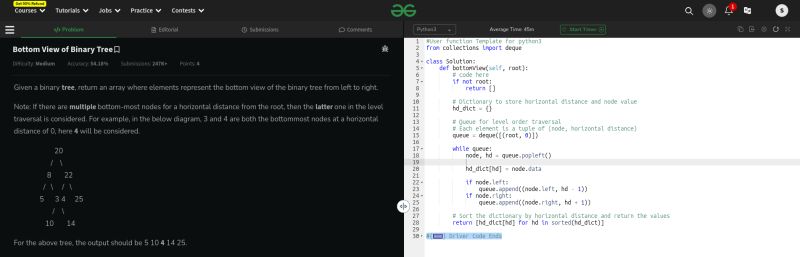 How to see the bottom view of a binary tree | Siddharth Tanwar posted ... How to see the bottom view of a binary tree | Siddharth Tanwar posted ...
