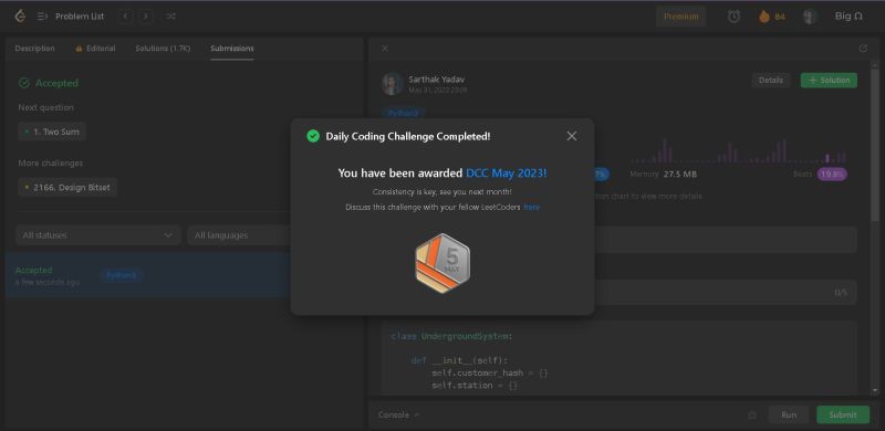 Sarthak Yadav on LinkedIn: #leetcode #100daysofcodechallenge # ... Sarthak Yadav on LinkedIn: #leetcode #100daysofcodechallenge # ...