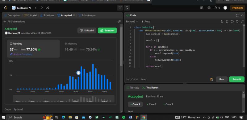 Rachana yashwant on LinkedIn: 🎉 Day 3/75 of the LeetCode 75-Day ... Rachana yashwant on LinkedIn: 🎉 Day 3/75 of the LeetCode 75-Day ...