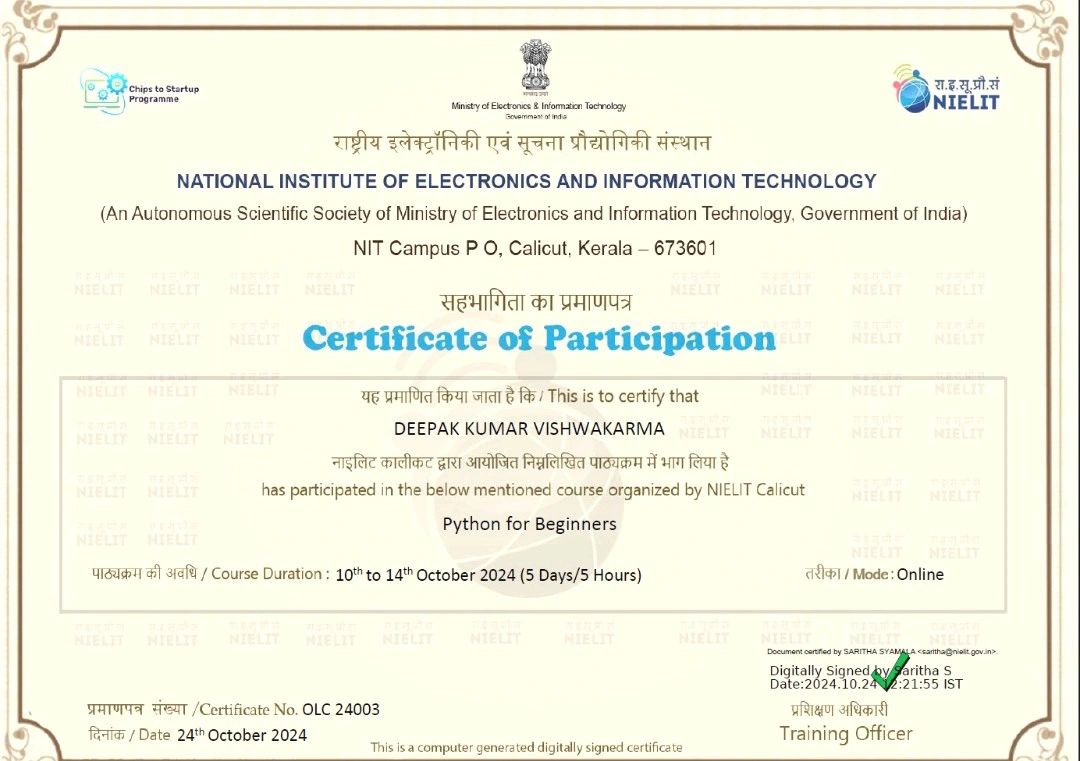 Deepak Kumar Vishwakarma on LinkedIn: #python #pythonforbeginners Deepak Kumar Vishwakarma on LinkedIn: #python #pythonforbeginners