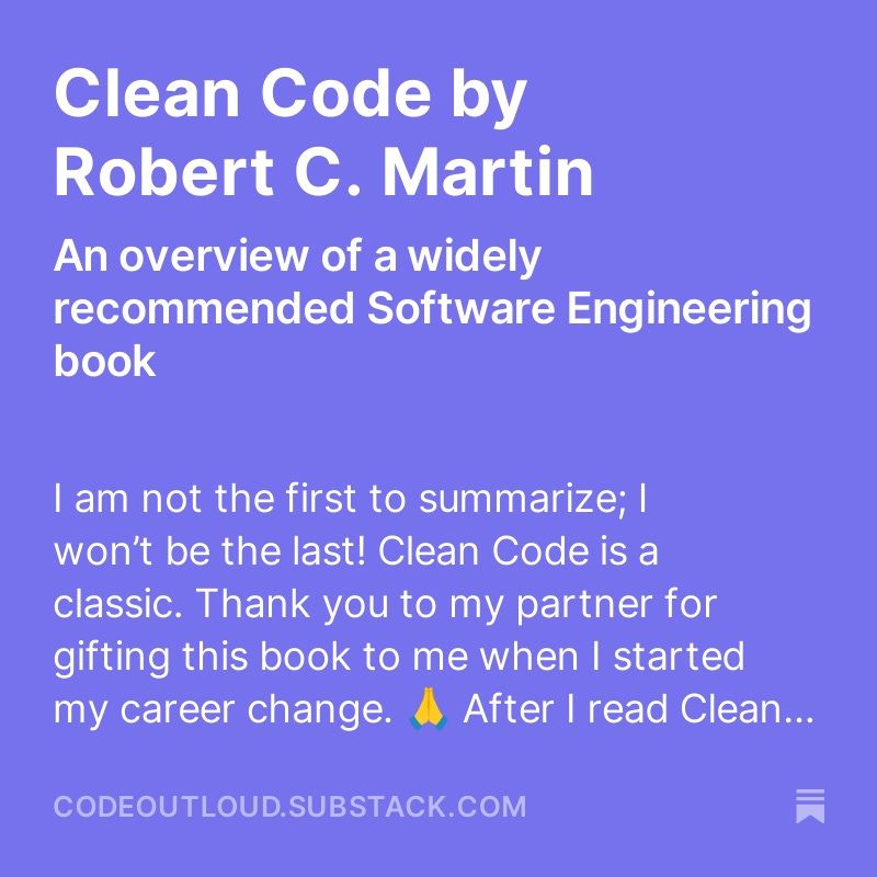 New post: Clean Code basics for software engineers | Mindi Weik posted ... New post: Clean Code basics for software engineers | Mindi Weik posted ...
