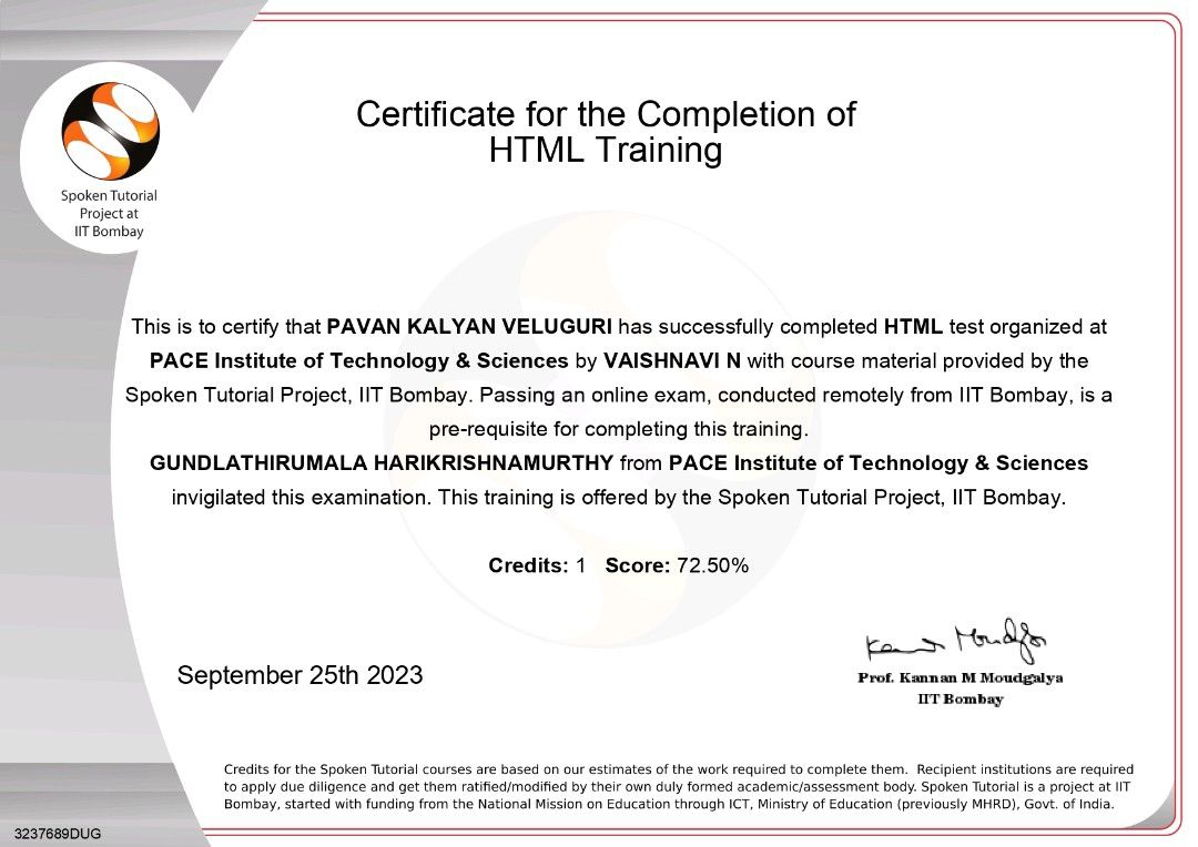 Pavan Kalyan Veluguri on LinkedIn: #html #webdevelopment #certification ... Pavan Kalyan Veluguri on LinkedIn: #html #webdevelopment #certification ...
