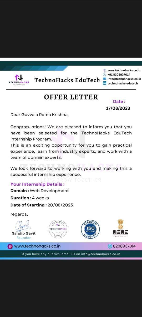 guvvala ramakrishna on LinkedIn: #html #css #internship #webdevelopment ... guvvala ramakrishna on LinkedIn: #html #css #internship #webdevelopment ...