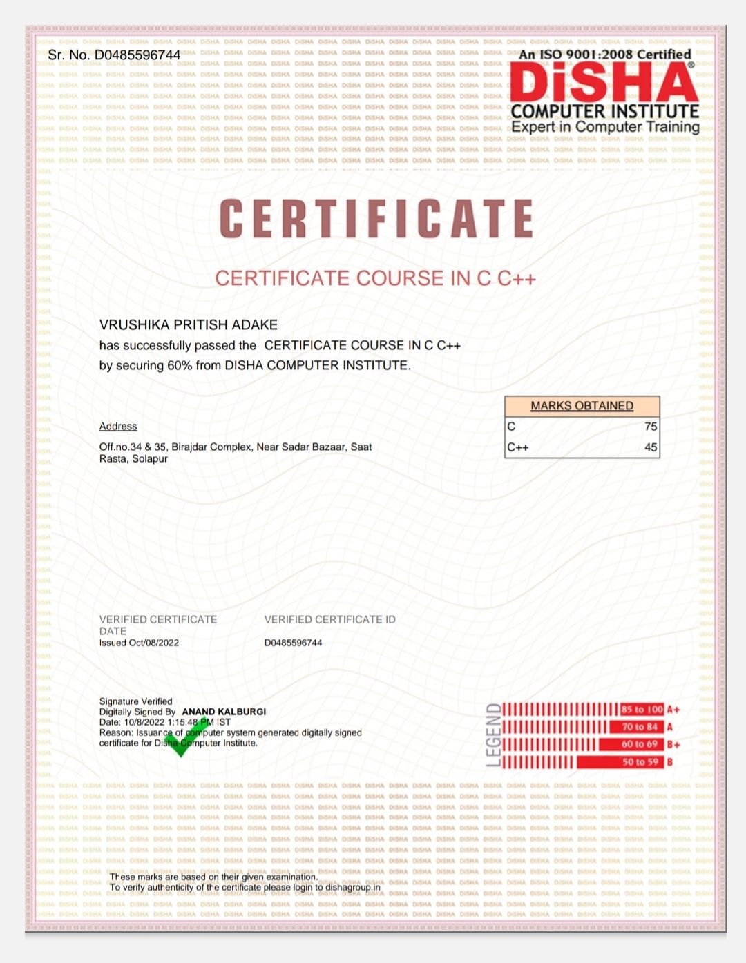 Vrushika Adake on LinkedIn: #programming #certification #cprogramming # ... Vrushika Adake on LinkedIn: #programming #certification #cprogramming # ...