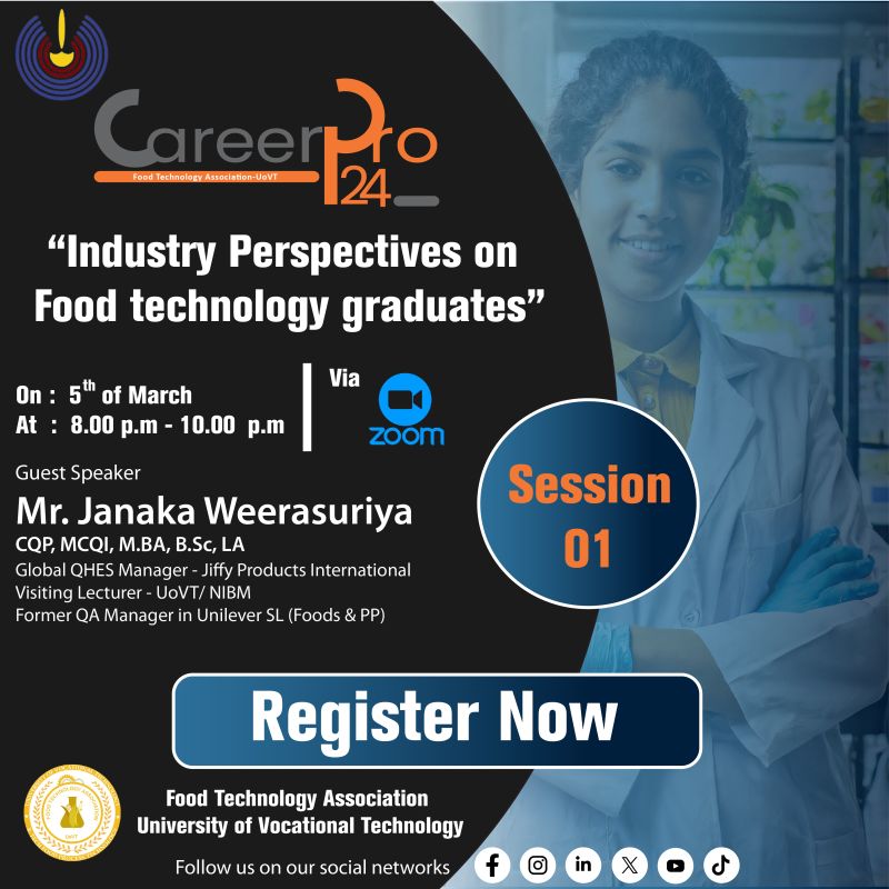Food Technology Association UOVT on LinkedIn: #careerpro24 #fta #uovt Food Technology Association UOVT on LinkedIn: #careerpro24 #fta #uovt