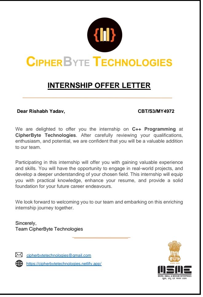 Rishabh Yadav on LinkedIn: #internship #careergrowth #grateful Rishabh Yadav on LinkedIn: #internship #careergrowth #grateful