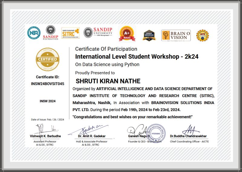 i Glad to Participated in the AICTE Approved | shruti nathe i Glad to Participated in the AICTE Approved | shruti nathe